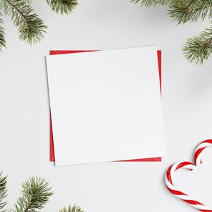 Square Christmas Card Mockup, Mockup Christmas Card, Invitation Mockup ...