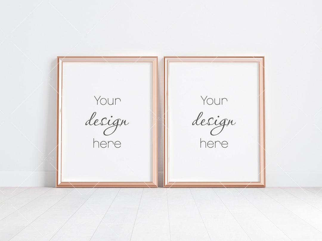 Gold Frame Mockup 4x3 Ratio, Poster Mockup, Minimalist Mockup, JPG PNG ...