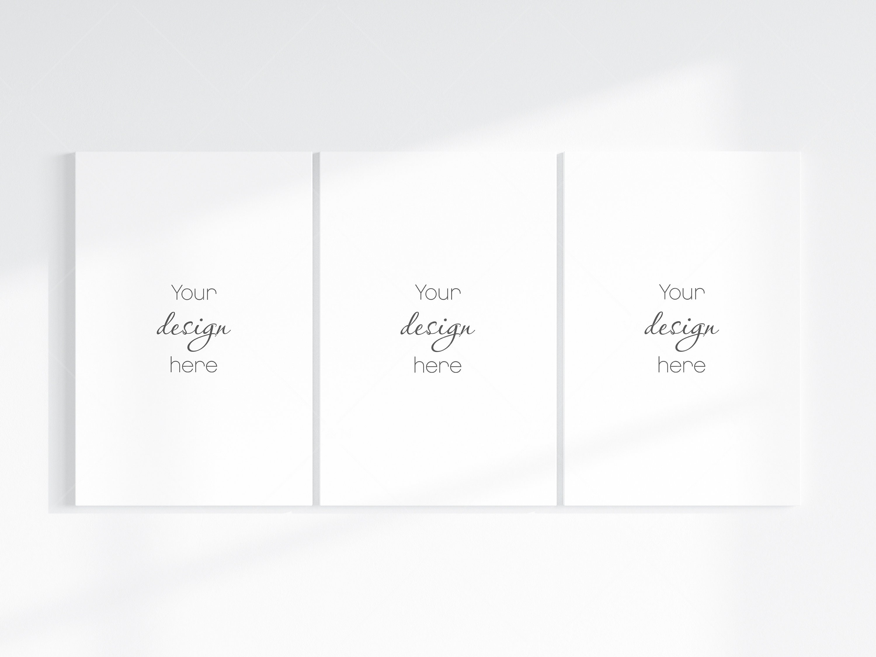 Three Canvases Mockup 2x3 PSD Vertical Canvas Mockup Smart - Etsy