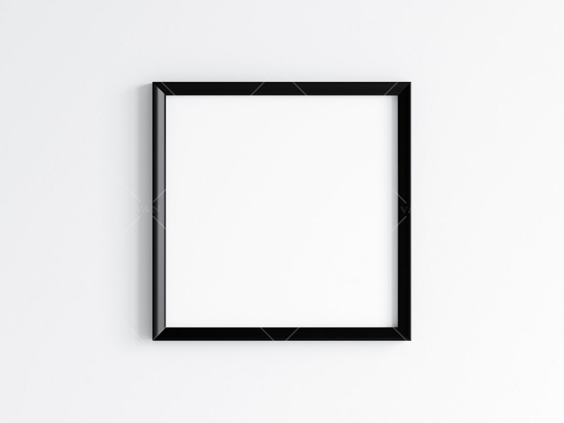Black Square Frame Mockup, Poster Mockup, Minimalist Mockup, JPG PNG ...