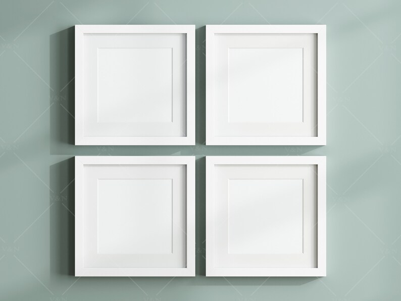 Square Frame Mockup Poster Mockup Four Square Frames Mockup - Etsy