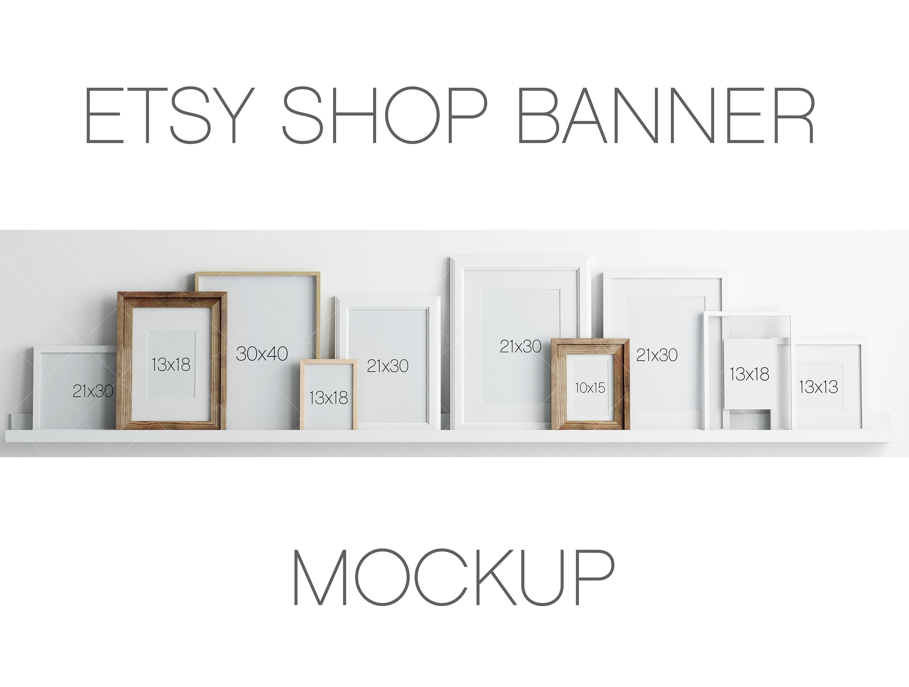Etsy Shop Banner Mockup Photo Frame Mockup Poster Mockup - Etsy