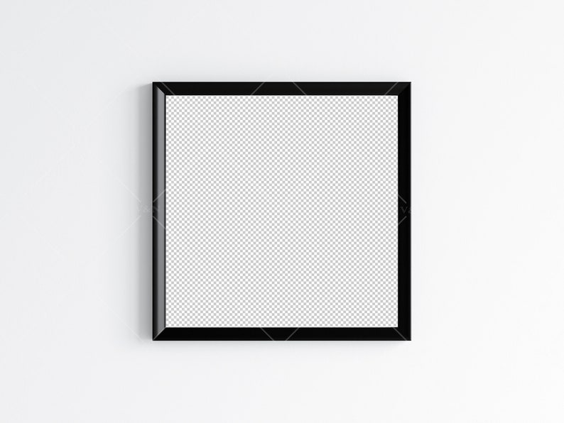 Black Square Frame Mockup, Poster Mockup, Minimalist Mockup, JPG PNG ...