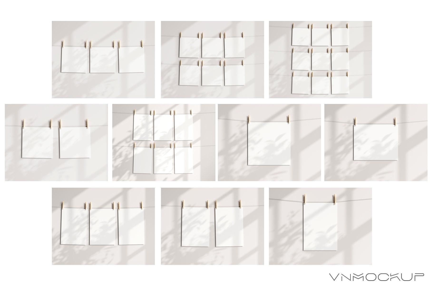 Paper Mockup Bundle Set Poster Mockup Bundle PSD JPG | Etsy