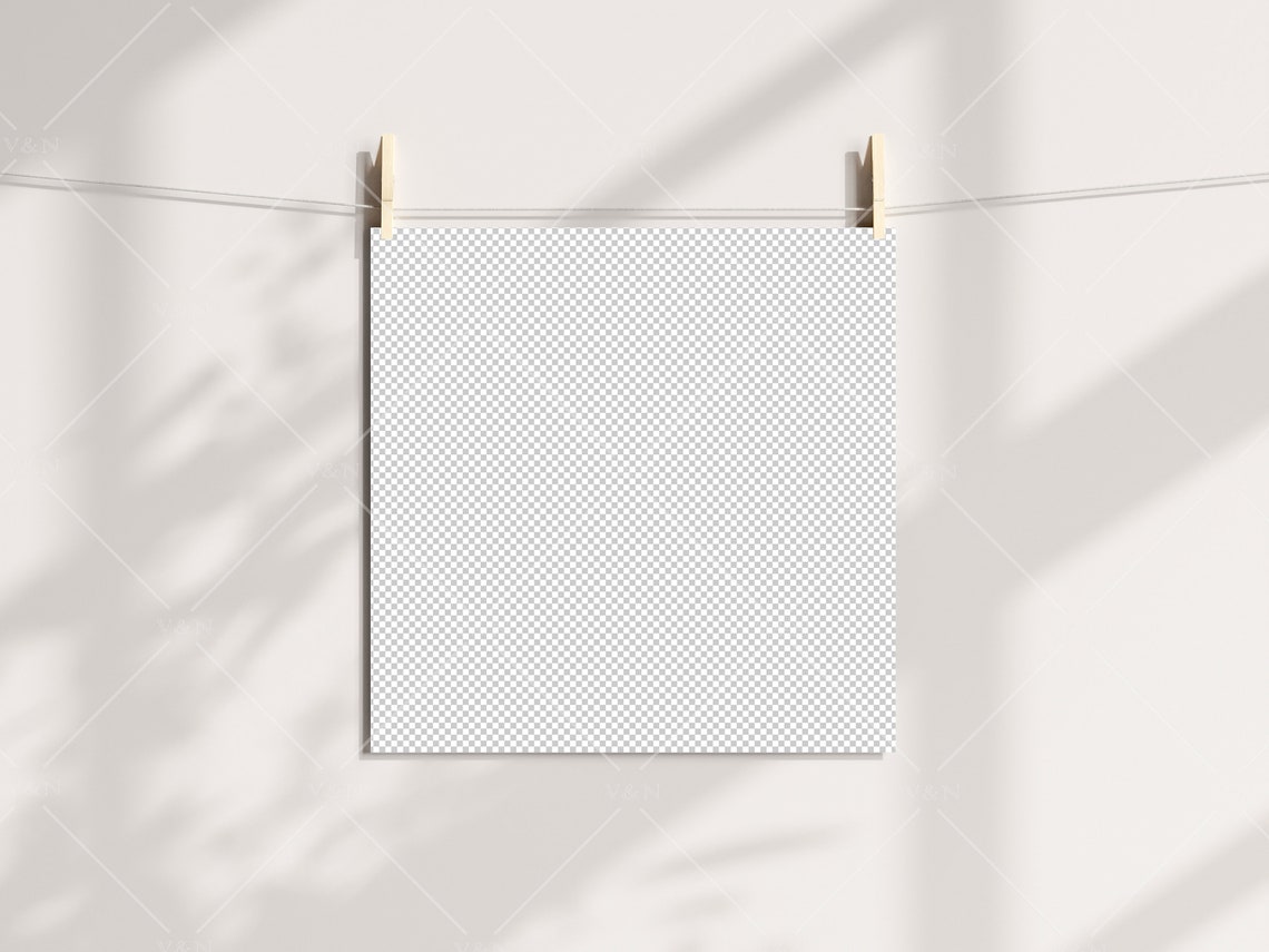 Square Poster Mockup, Mockup Print, Paper Mockup, Pegs and Paper, Art ...