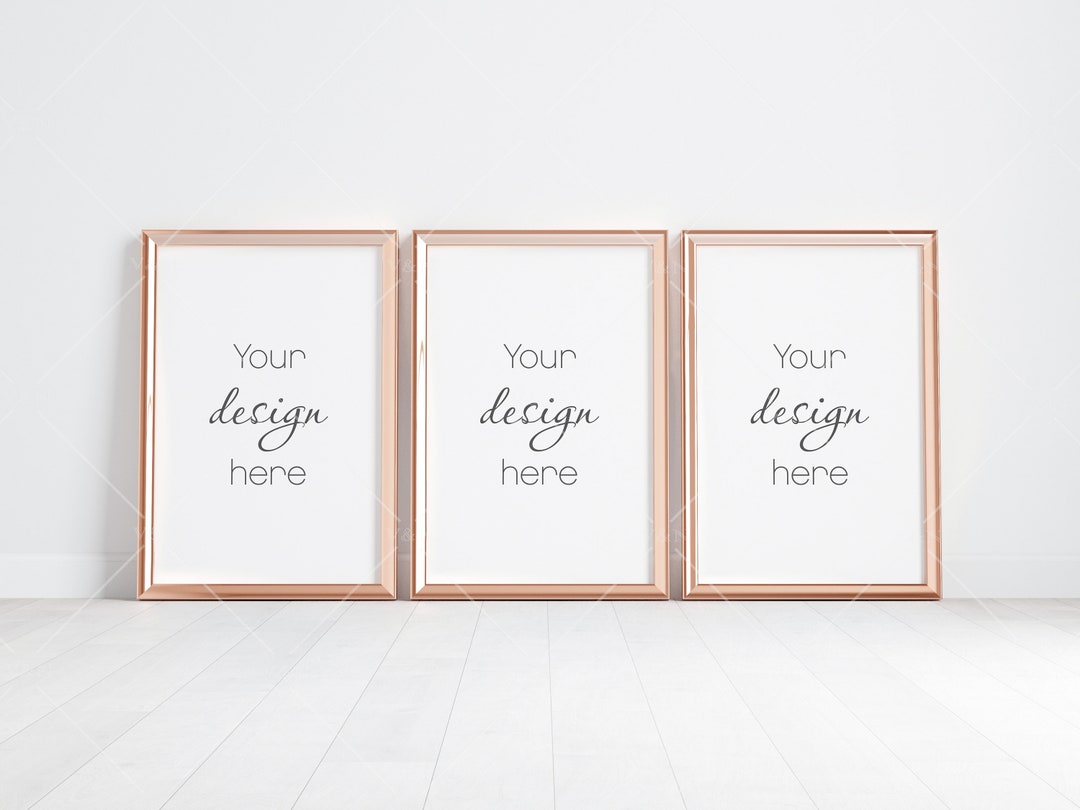 Gold Frame Mockup 3x2 Ratio, Poster Mockup, Minimalist Mockup, JPG PNG ...
