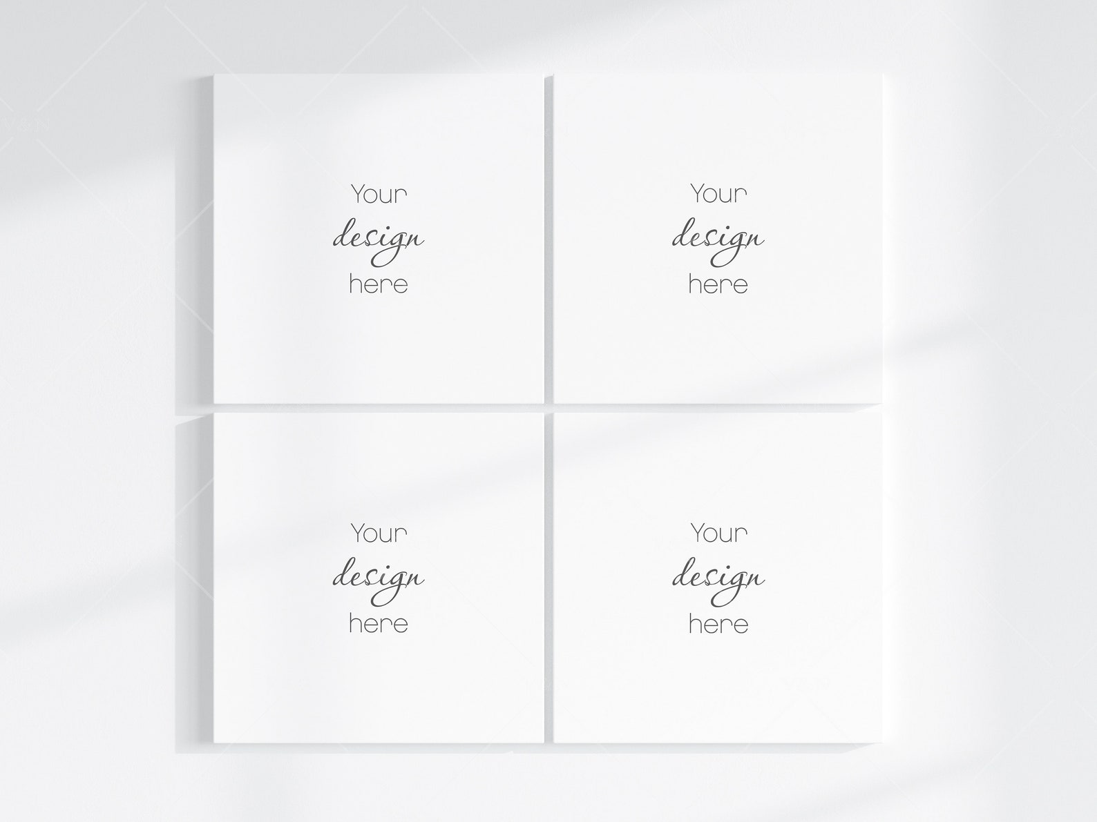 Four 1x1 Canvases Mockup PSD 4 Square Canvases Mockup Smart - Etsy
