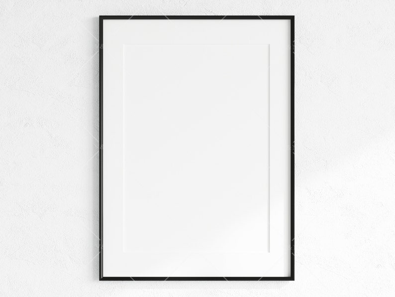 Minimalist Frame Mockup Vertical Black Frame Mockup A1 - Etsy