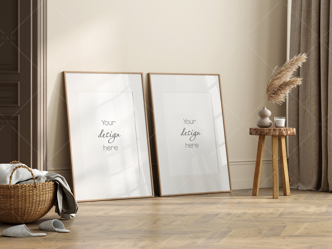 Two Posters Mockup, Frame Mockup, Poster Frame Mockup, Photo Frame ...