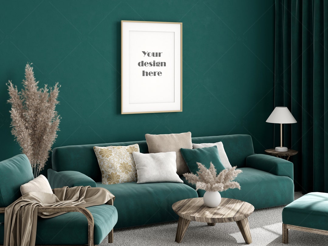 Modern Frame Mockup, Mockup in Interior, Poster Mockup, Horizontal ...