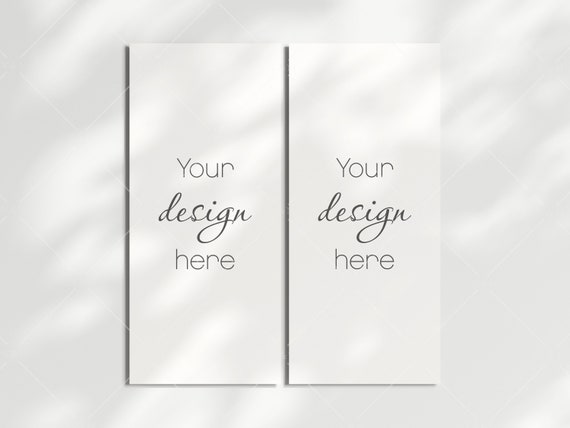 Wedding Program Mockup 4x9 Wedding Stationary Mockup Double - Etsy