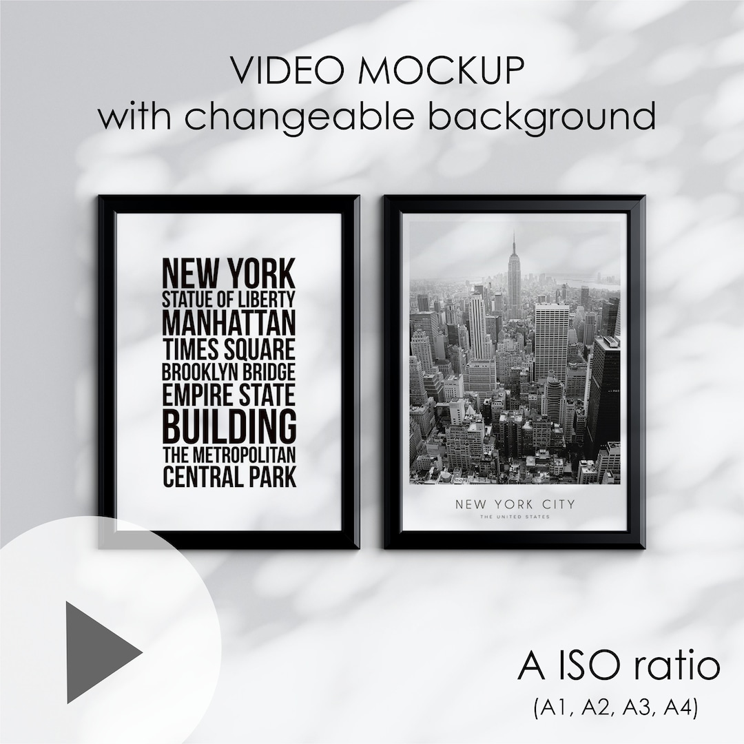 Video Frame Mockup, Motion Mockup Photoshop, Animated A ISO Frame ...