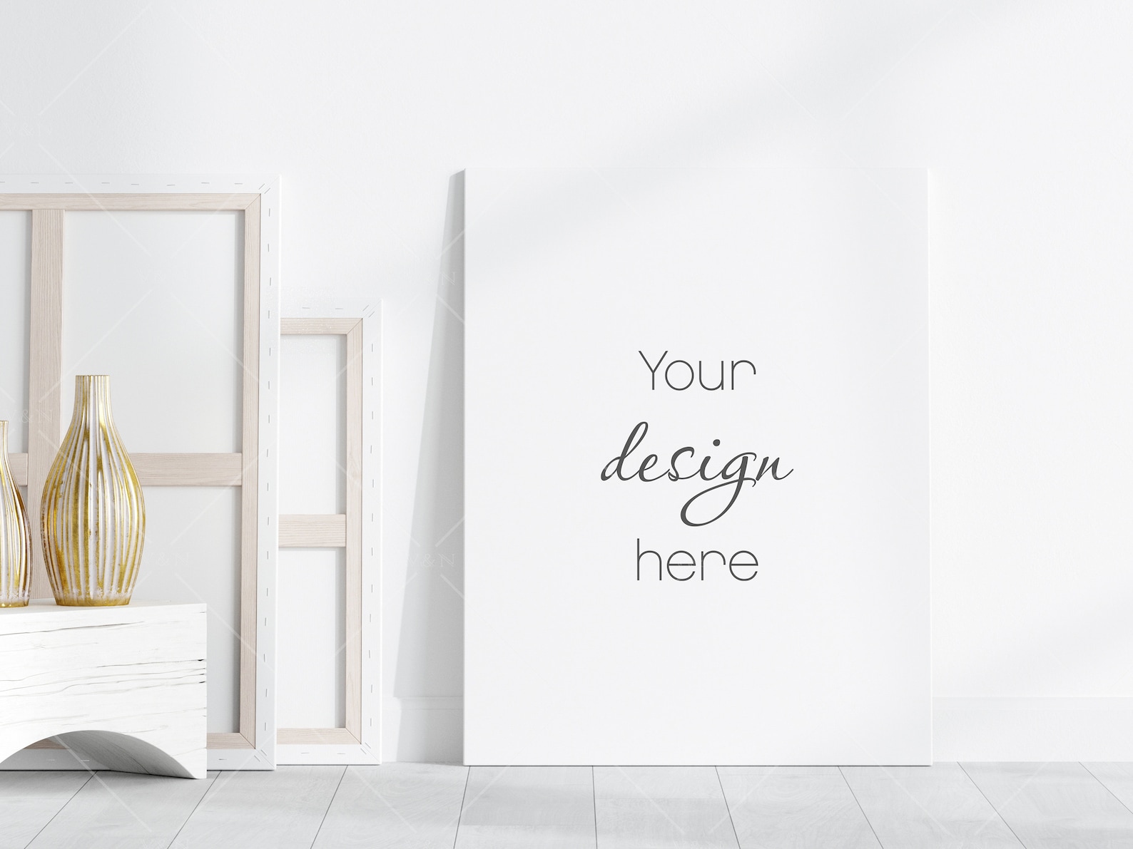 Canvas Mockup PSD Vertical Canvas Mockup Smart Object in - Etsy