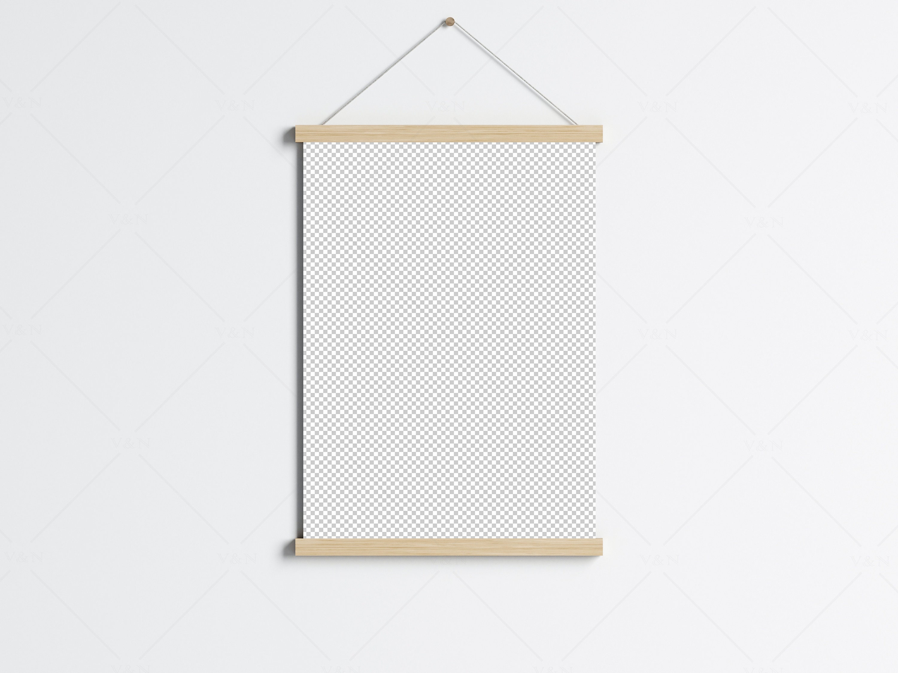 Magnetic Poster Bar Mockup PSD JPG PNG Wooden Hanging Poster - Etsy