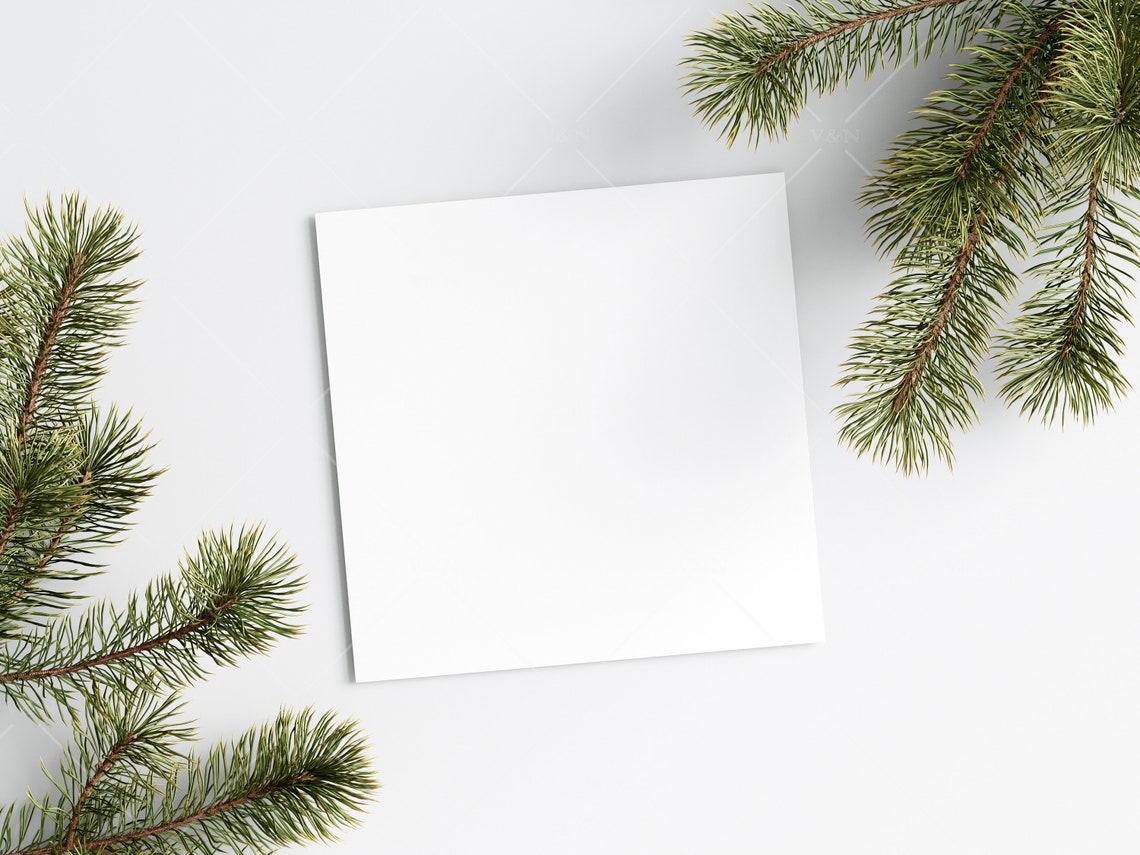 Square Christmas Card Mockup Mockup Christmas Card - Etsy