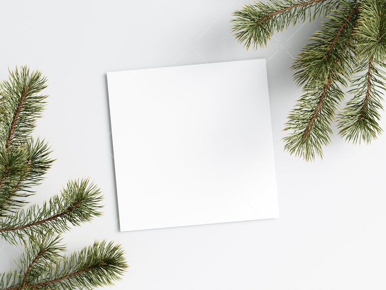 Square Christmas Card Mockup Mockup Christmas Card - Etsy