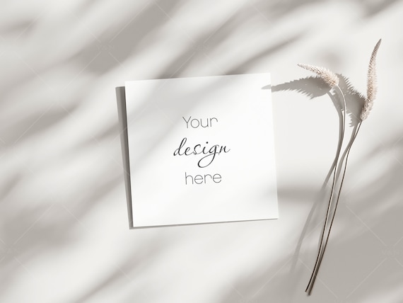 Square Card Mockup Invitation Mockup Greeting Card Mockup | Etsy