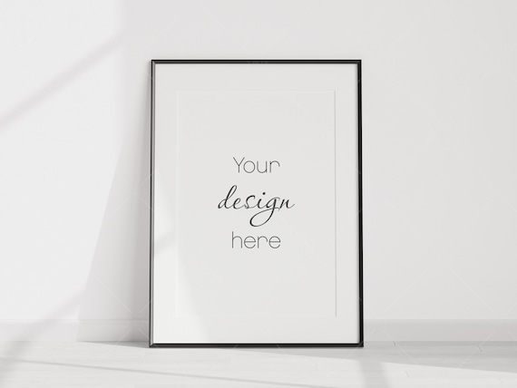Minimalist Frame Mockup Vertical Black Frame Mockup A1 - Etsy