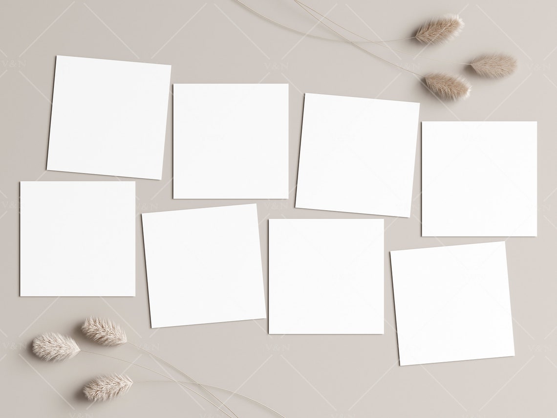 Card Mockup Square Invitation Mockup Greeting Card Mockup - Etsy