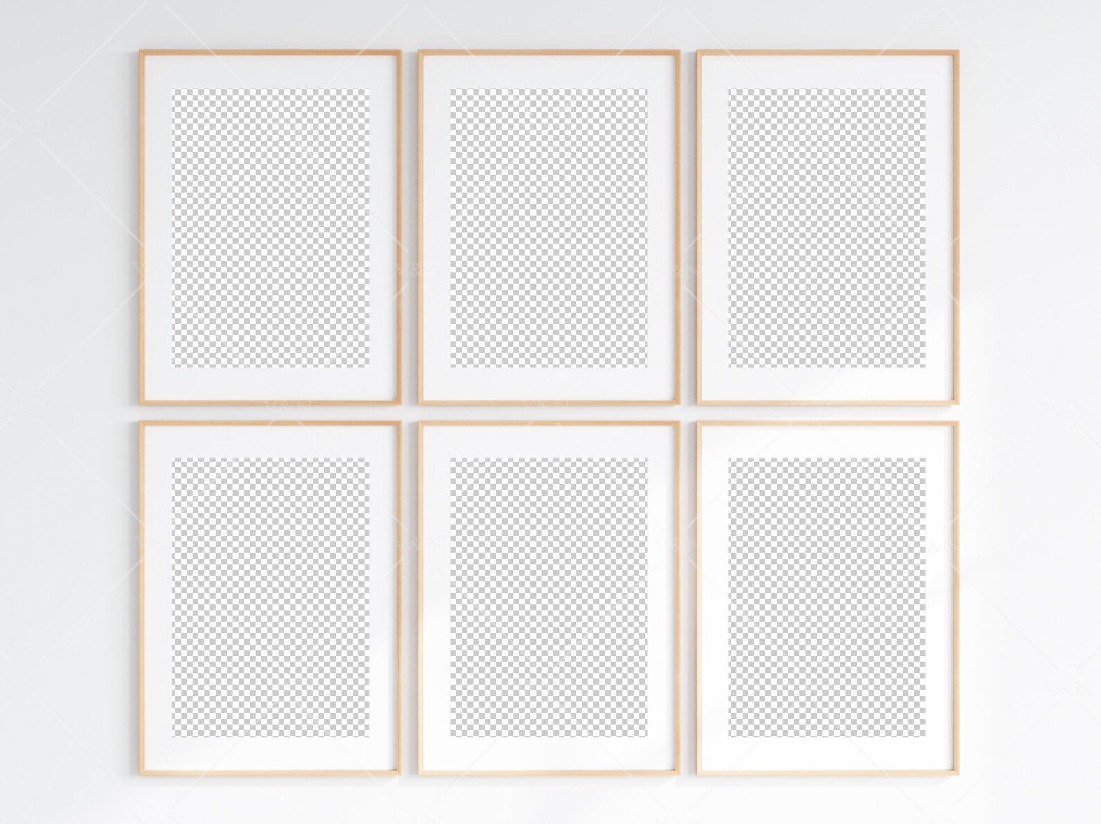 6 Minimalist Frames Mockup, Six Vertical Wooden Frames Mockup, Poster ...