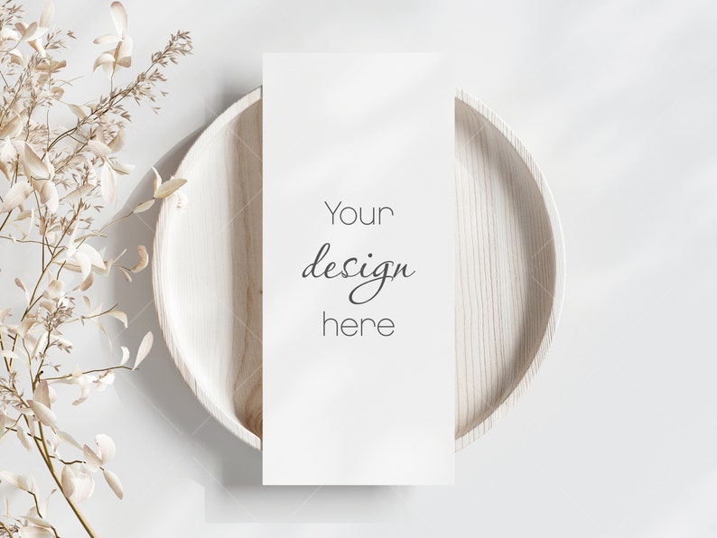 Wedding Menu Mockup 4x9 Boho Menu Mockup Blank Menu Card - Etsy