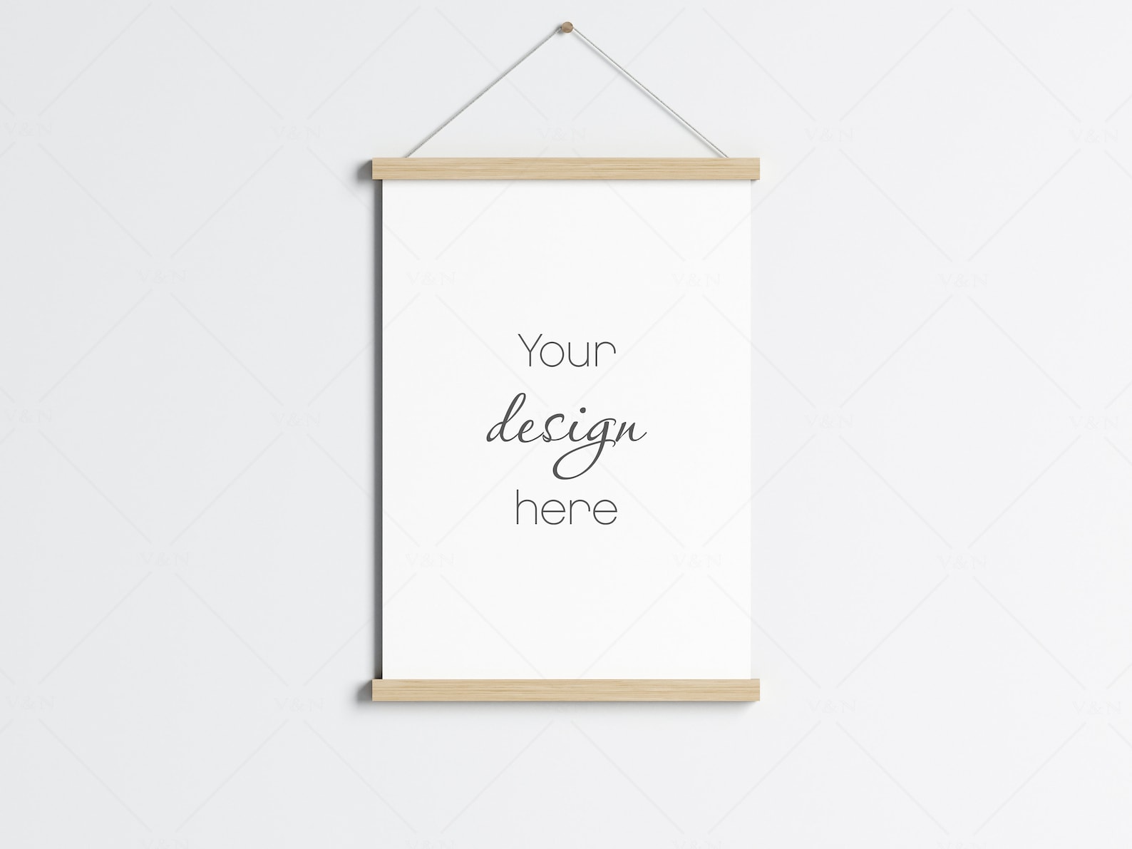 Magnetic Poster Bar Mockup PSD JPG PNG Wooden Hanging Poster - Etsy