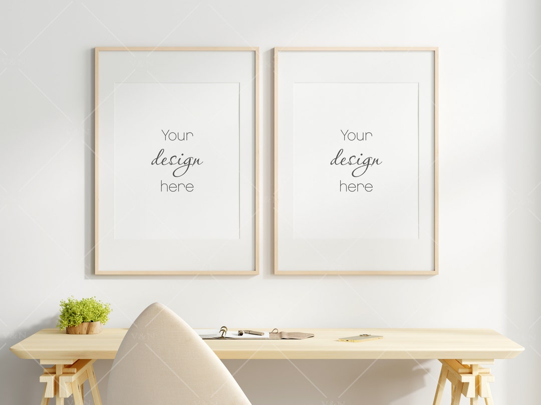Frame Mockup in Home Workspace Interior, Office Frame Mockup, Poster ...