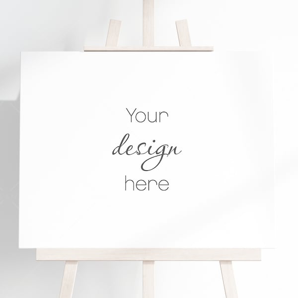 Horizontal Easel Mockup - Etsy