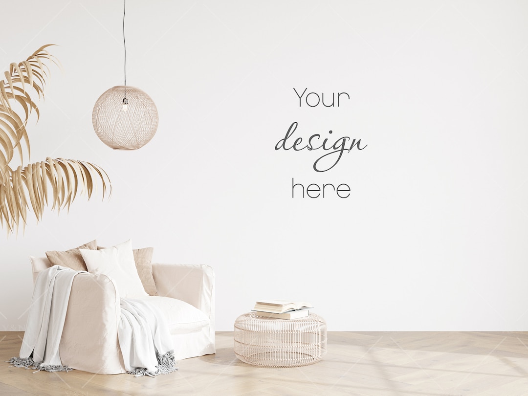 Modern Interior Wall Mockup, Blank Wall Mockup, Empty Wall Mockup ...