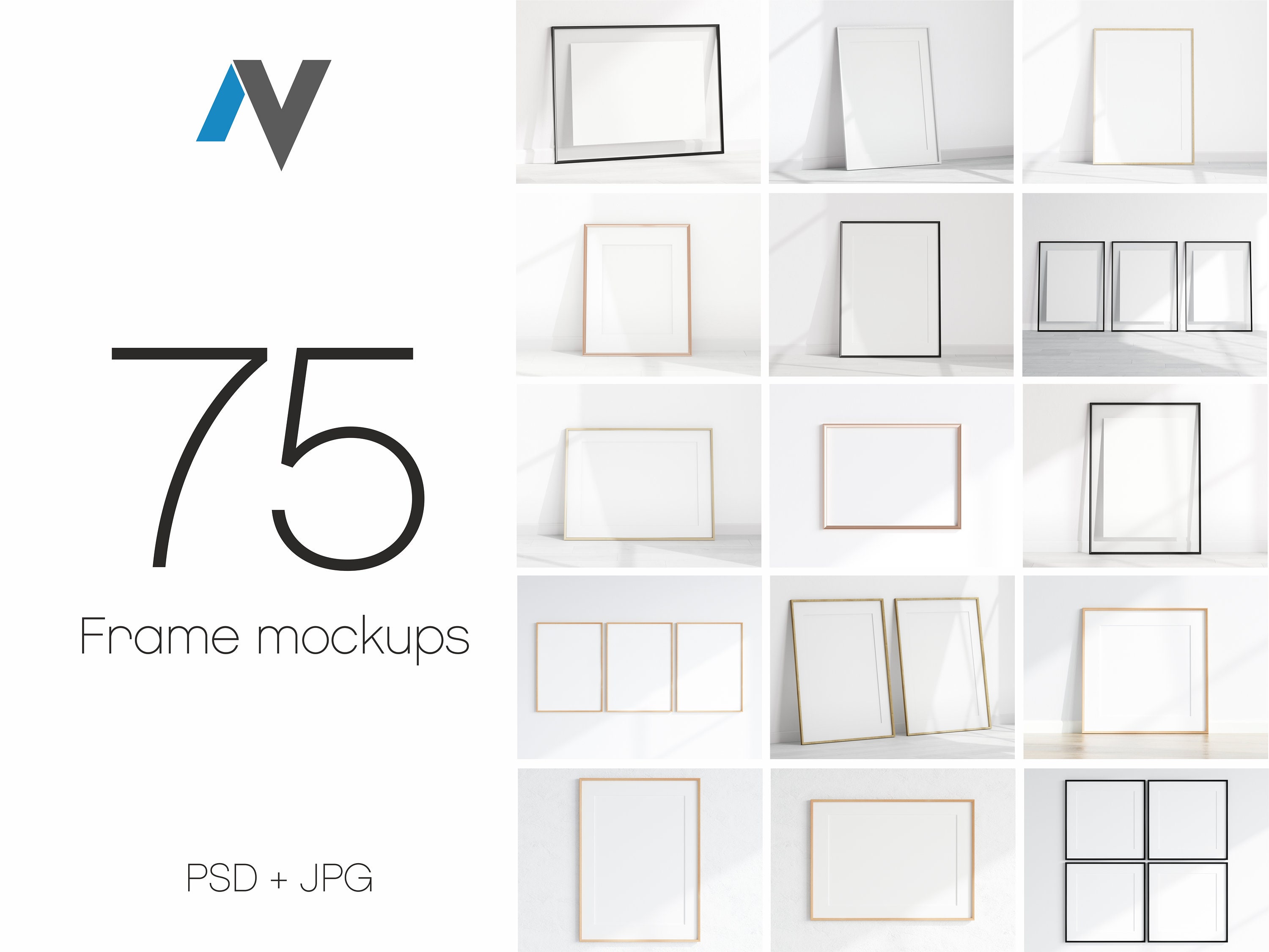 Frame Mockup Bundle Minimalist Frame Mockup Bundle Set PSD - Etsy
