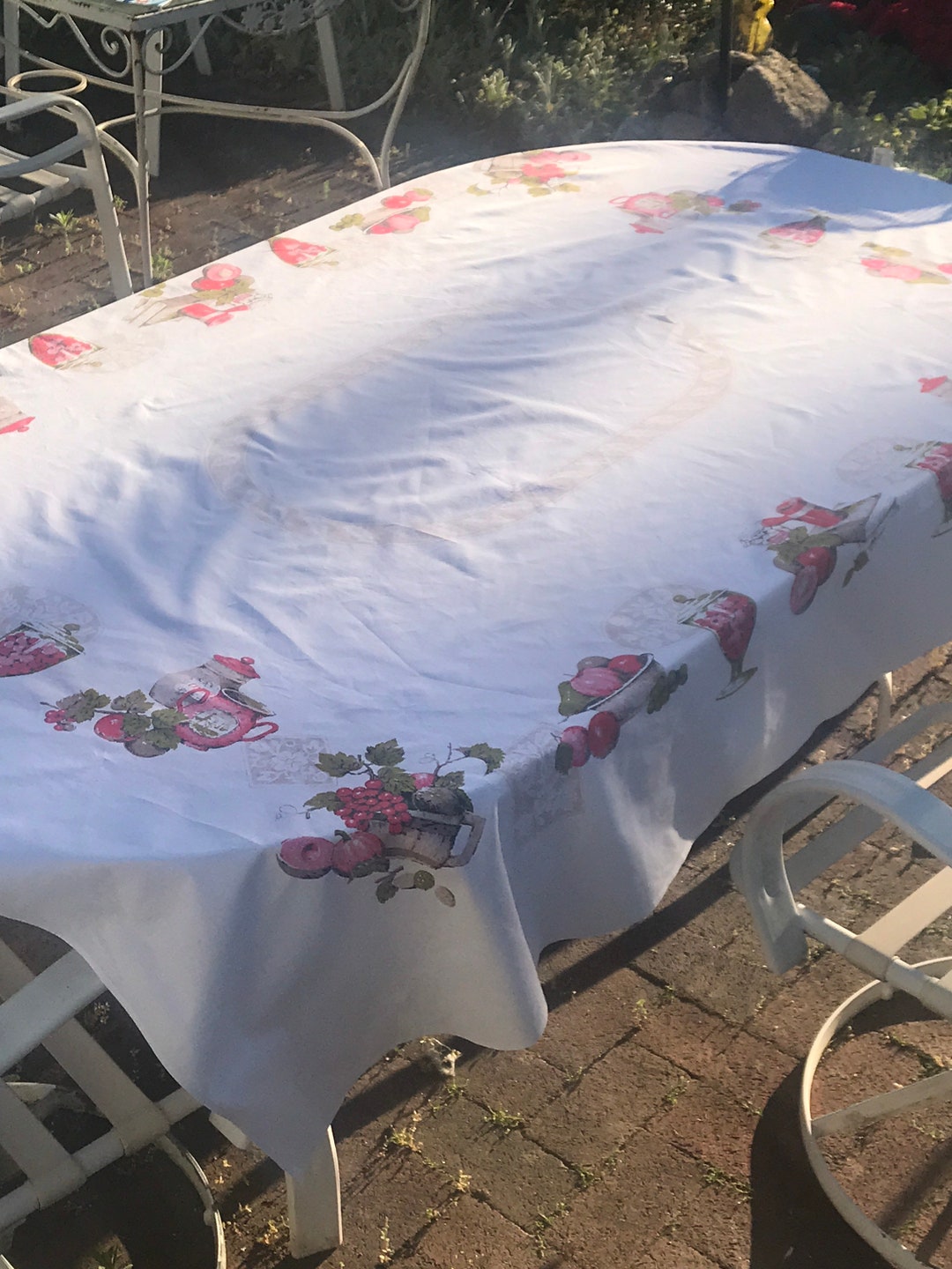 1960s Fruity Large Vintage Tablecloth - Etsy