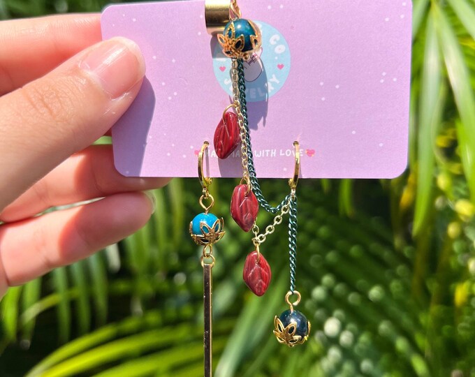 Dan Heng Honkai Star Rail Inspired Ear Cuff and Earring Set - Etsy