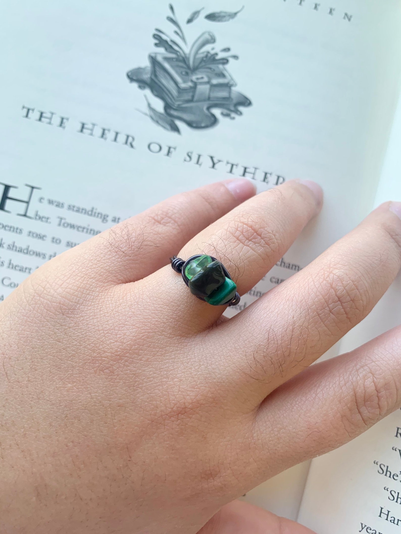 Tom Riddle Inspired Wire Wrapped Crystal Ring - Etsy