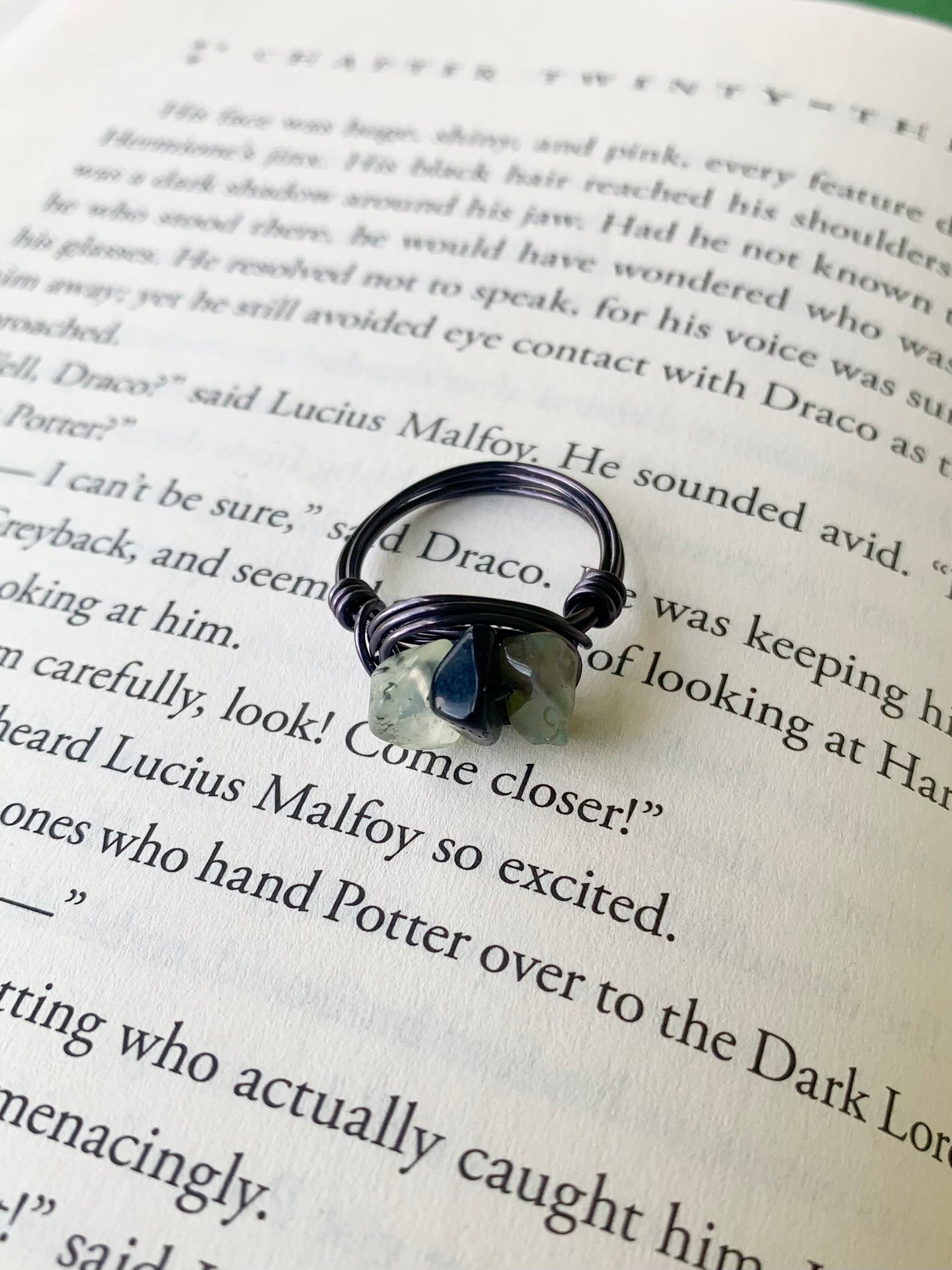 Draco Malfoy Inspired Wire Wrapped Crystal Ring - Etsy