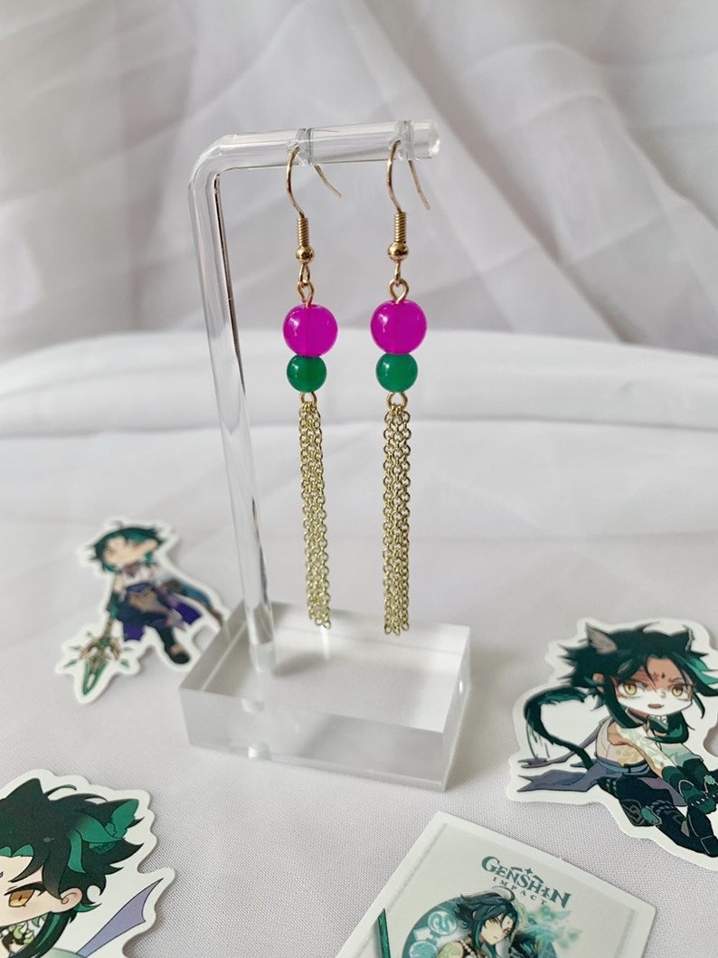 Xiao Genshin Impact Inspired Earrings - Etsy