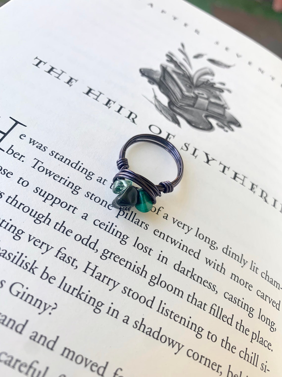 Tom Riddle Inspired Wire Wrapped Crystal Ring - Etsy