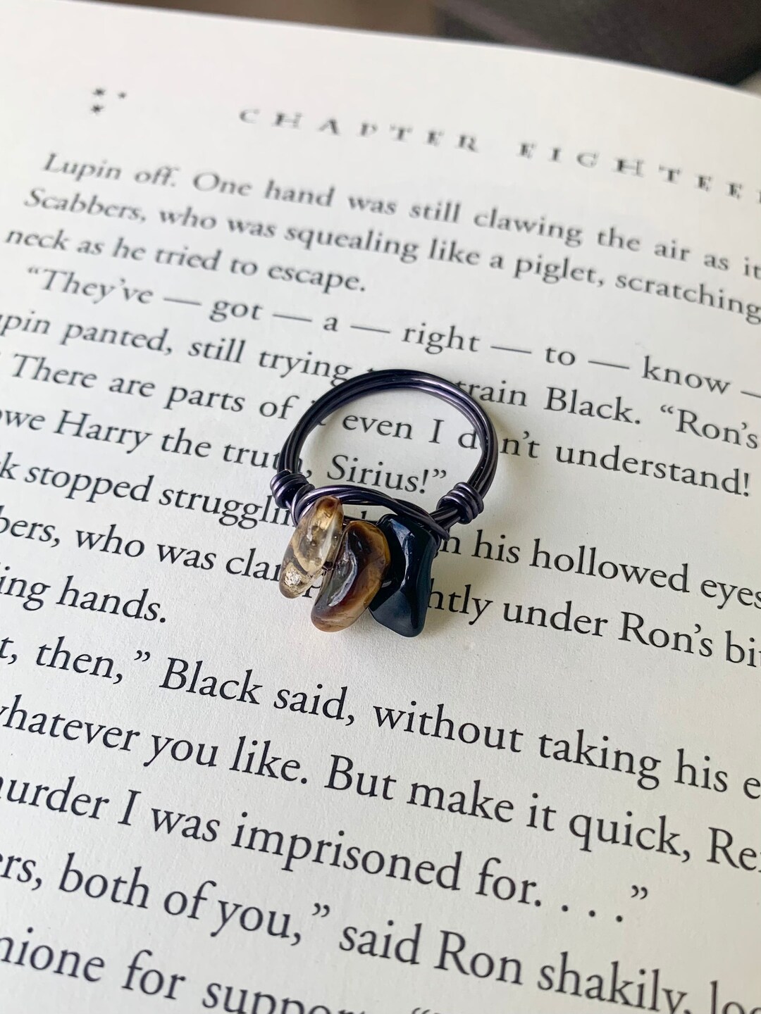 Sirius Black Inspired Wire Wrapped Crystal Ring - Etsy