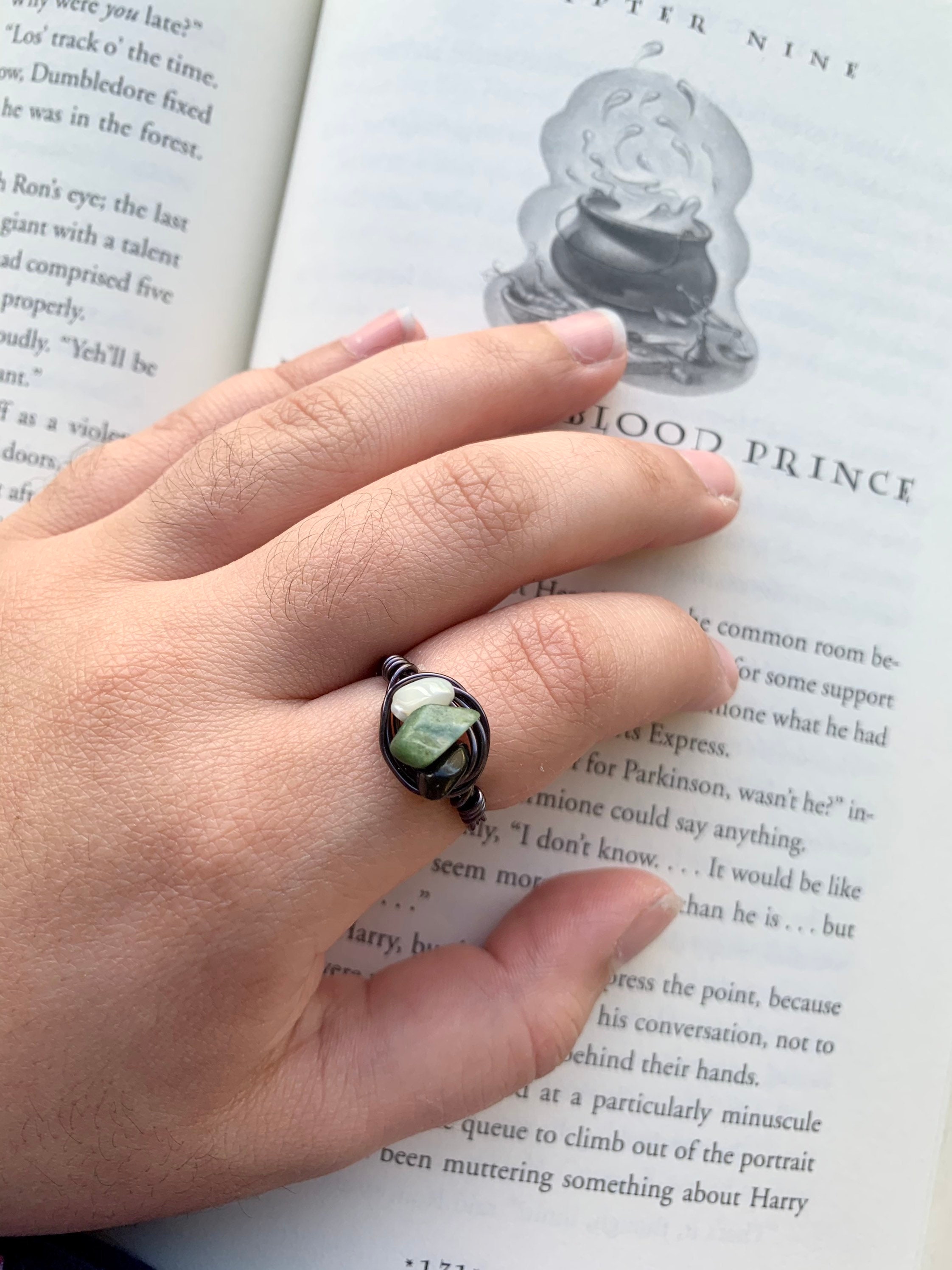 Severus Snape Inspired Wire Wrapped Crystal Ring - Etsy
