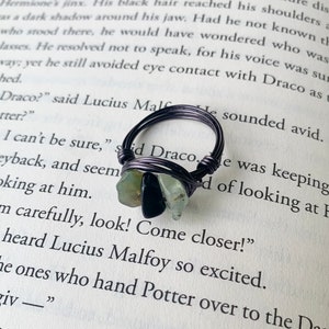 Draco Malfoy Inspired Wire Wrapped Crystal Ring - Etsy