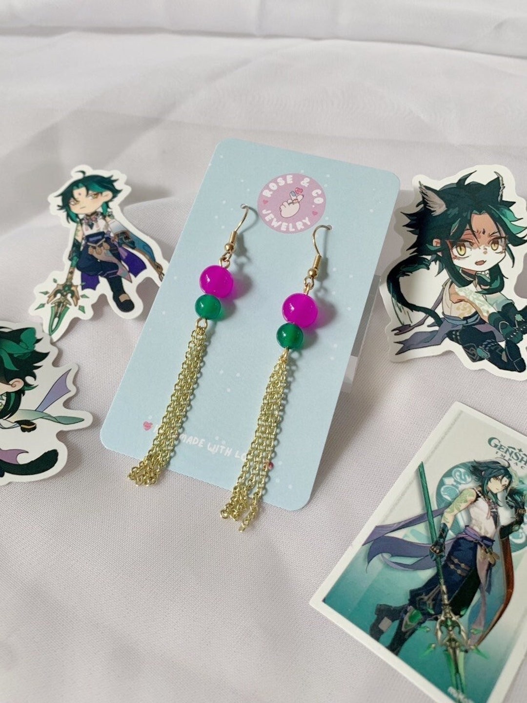 Xiao Genshin Impact Inspired Earrings - Etsy