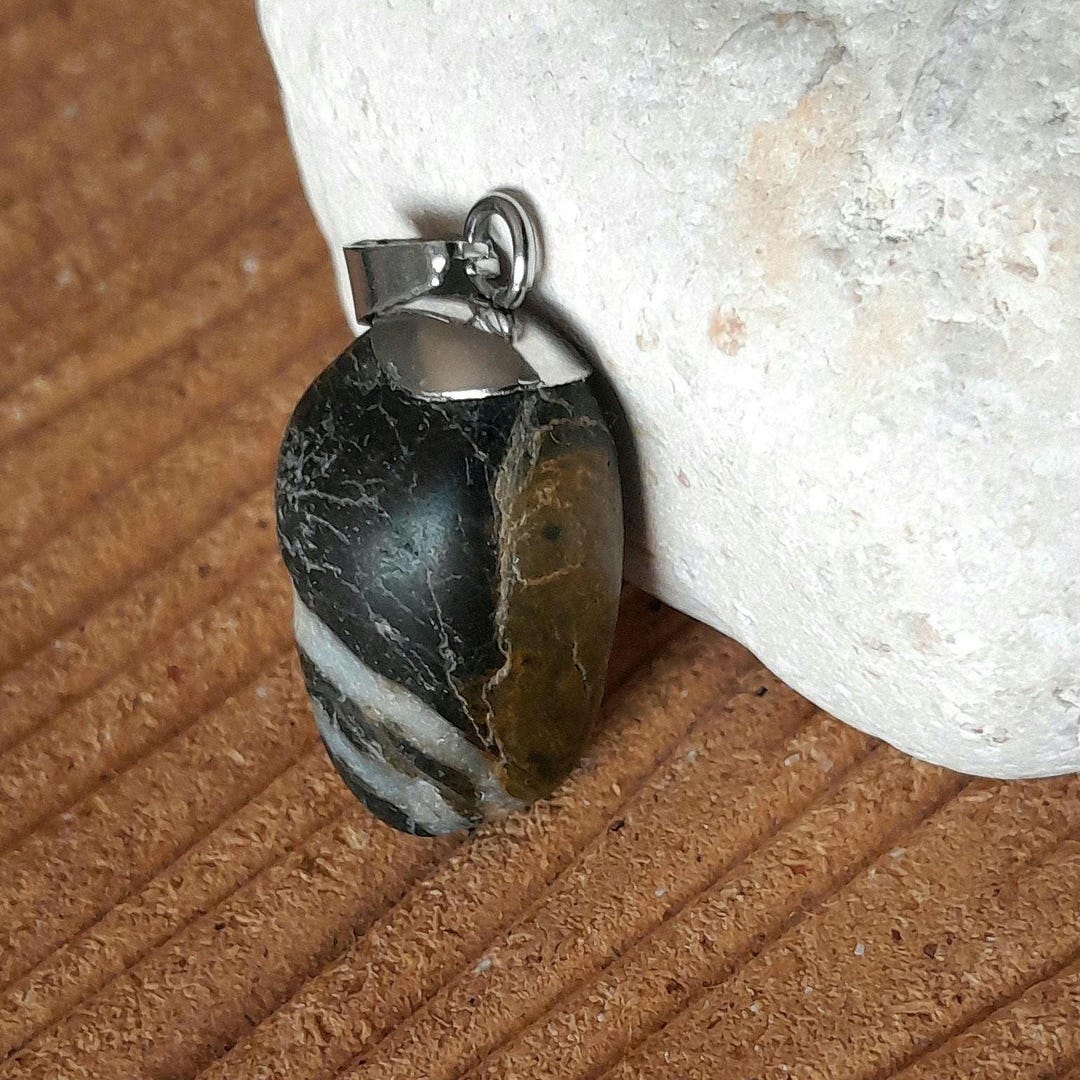 Mens Boho Pendant Necklace. Raw Stone Wearable Nature for Him Boho ...