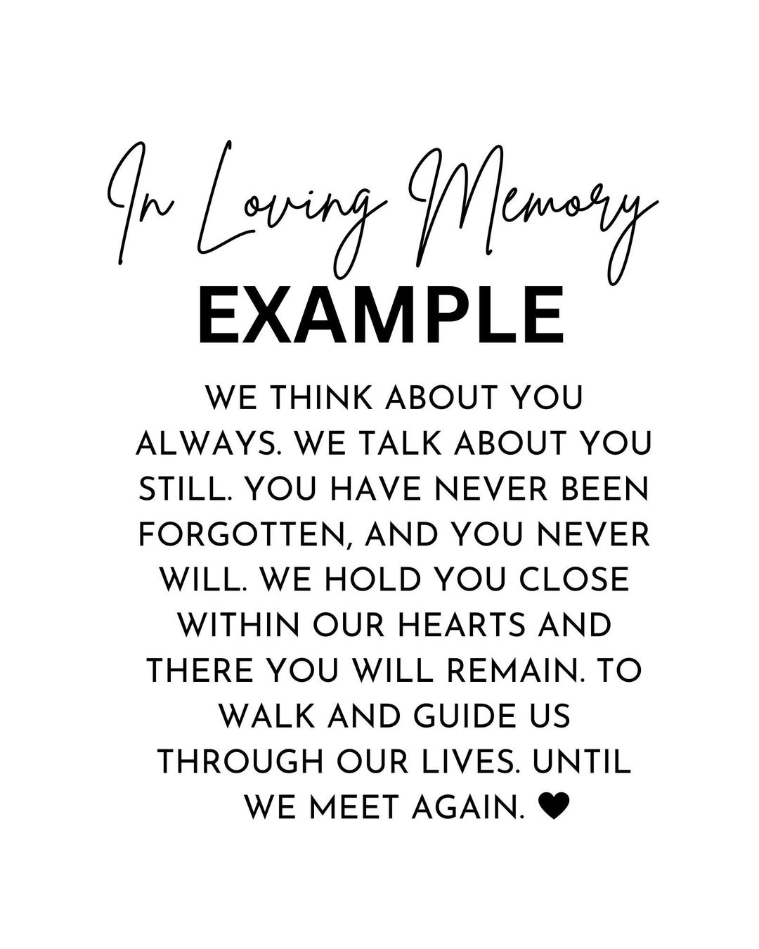 Wedding Memorial Sign Printable - Etsy