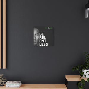 Kobe Bryant "be Relentless" Canvas Poster | Mamba Mentality Inspiration ...