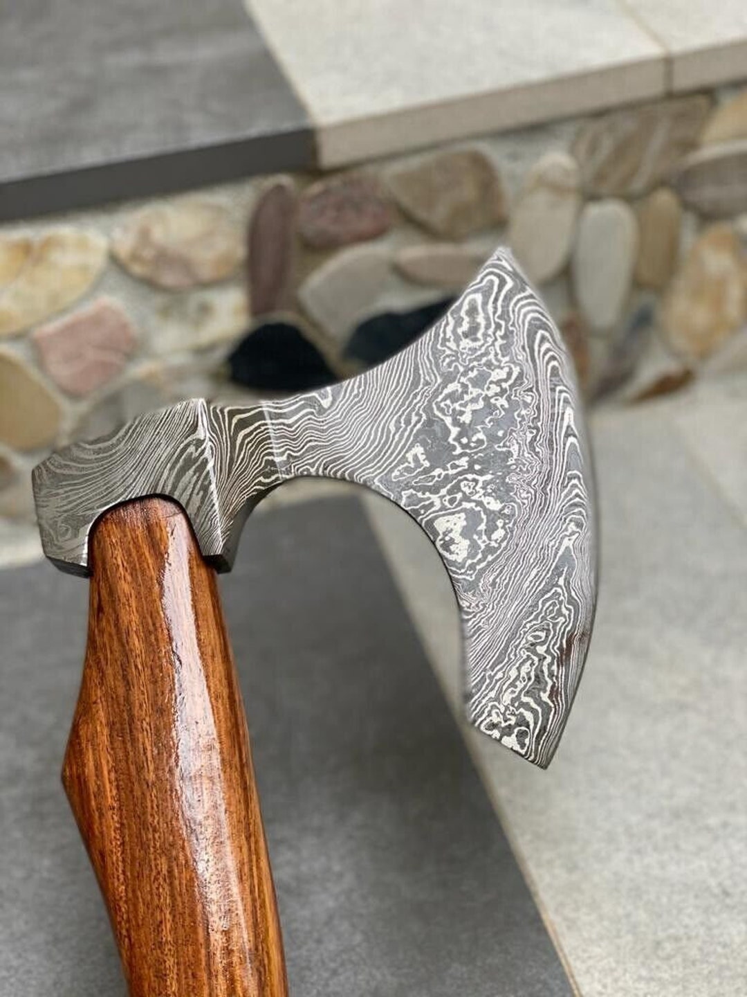 20" Damascus Steel Hand Crafted Axe Toma Hawk/viking/bearded - Etsy