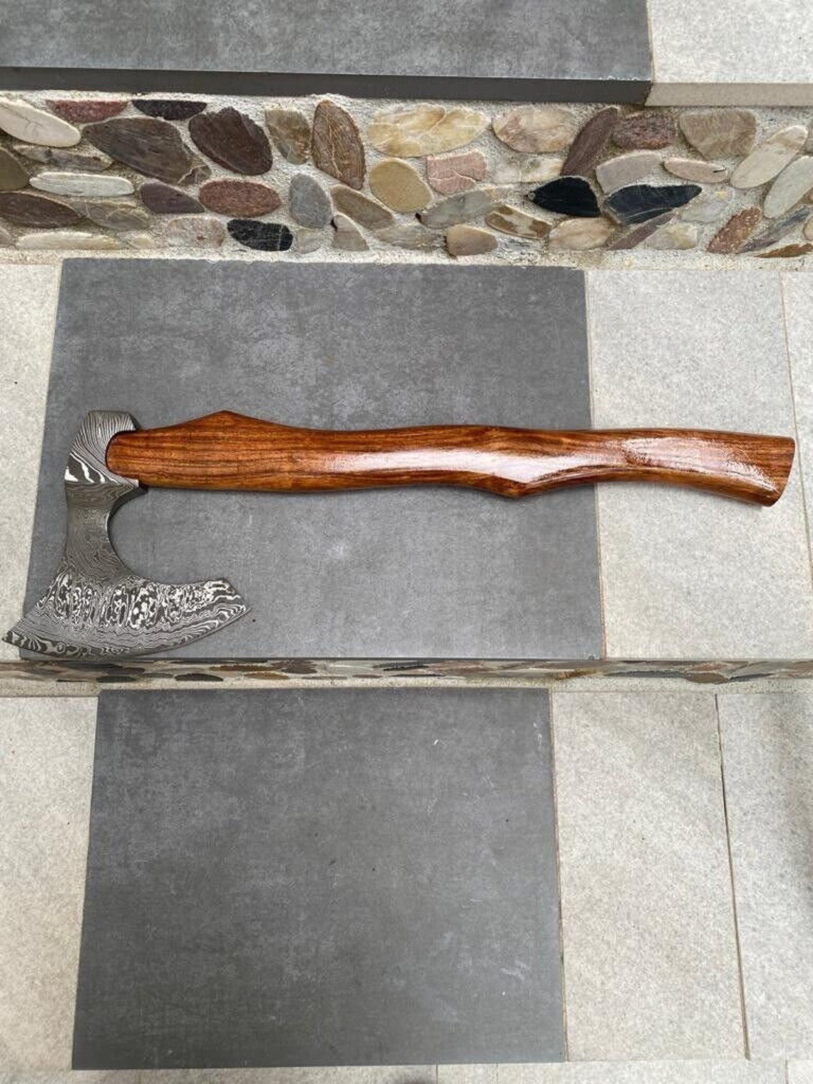 20" Damascus Steel Hand Crafted Axe Toma Hawk/viking/bearded - Etsy