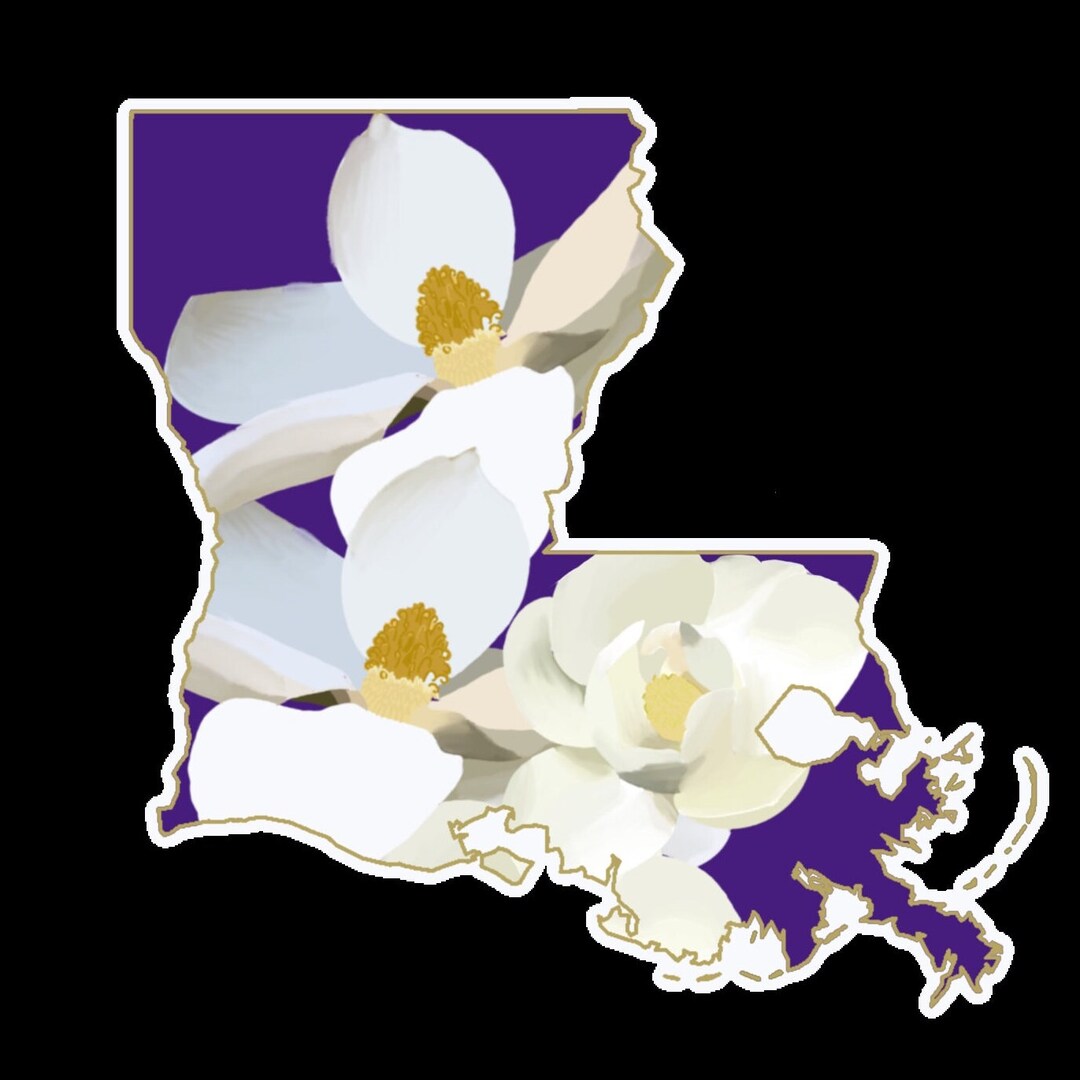 Louisiana Magnolia Sticker, State Flower, Waterproof Sticker, LSU ...