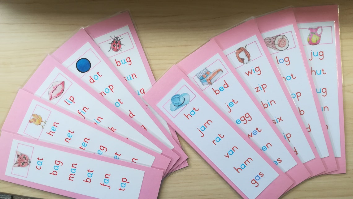 Montessori Pink Series Word Lists | Etsy