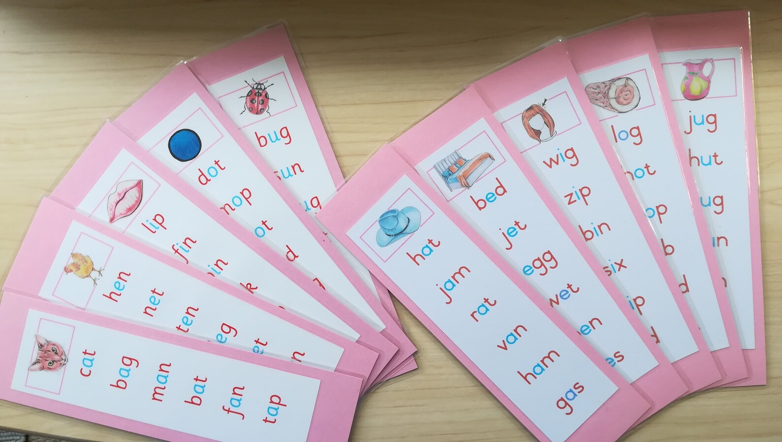 Montessori Pink Series Word Lists | Etsy