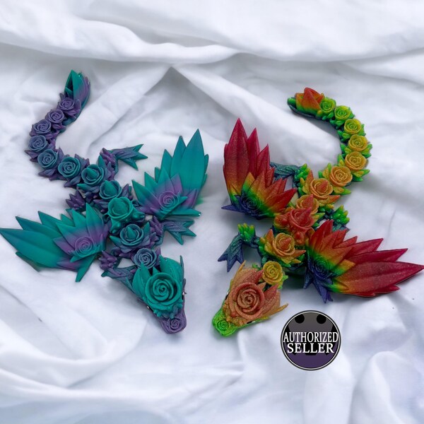 3d Printed Rose Dragons - Etsy