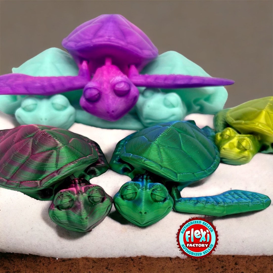 Turtle Fidget Toy Articulated Turtle 3D Printed Turtle - Etsy